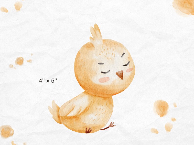 Baby Chicken Watercolor Clipart Bundle, Pngs, Digital Crafting, Farm ...