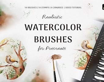 Realistic Watercolor Procreate Brushes Painting Kit for Procreate iPad ...