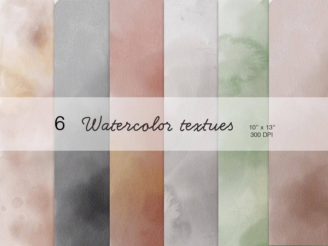 Pastel Watercolor Textures: Digital Scrapbook Paper (digital Download ...
