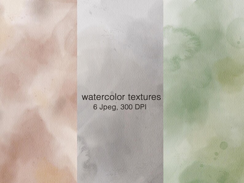 Pastel Watercolor Textures: Digital Scrapbook Paper (digital Download ...