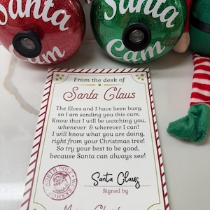 Santa Cam, Santa Cam Ornament, Santa Camera, Christmas Ornament, Santa ...