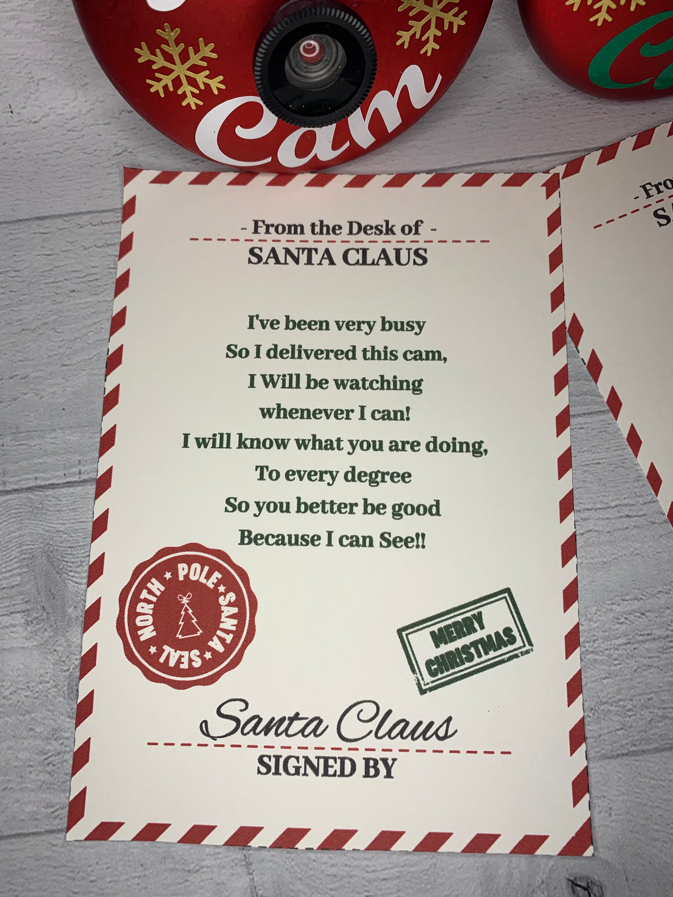Santa Cam, Santa Cam Ornament, Santa Camera, Christmas Ornament, Santa ...
