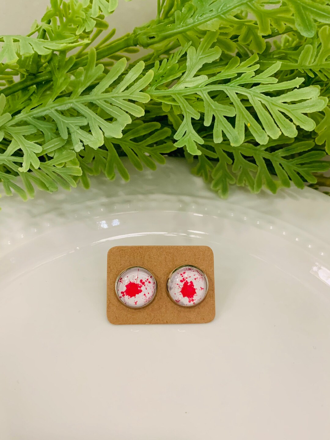 Blood Earrings, Blood Splatter Earrings, Halloween Earrings, Nursing ...