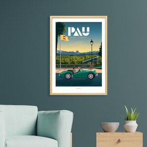 Affiche Pau - Béarn - Pyrénées / Travel poster / Affiche vintage / Art ...