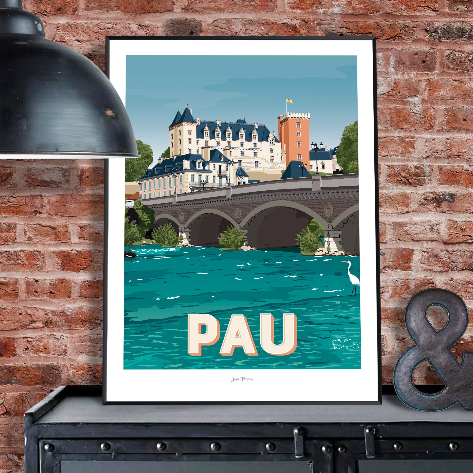 Pau Travel Poster / Vintage Poster / Mural Art / Art print / | Etsy