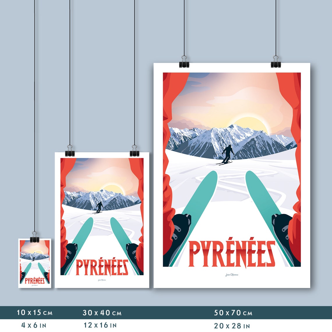 Affiche Pyrénées Saint-Lary / Poster vintage / Art mural / - Etsy France