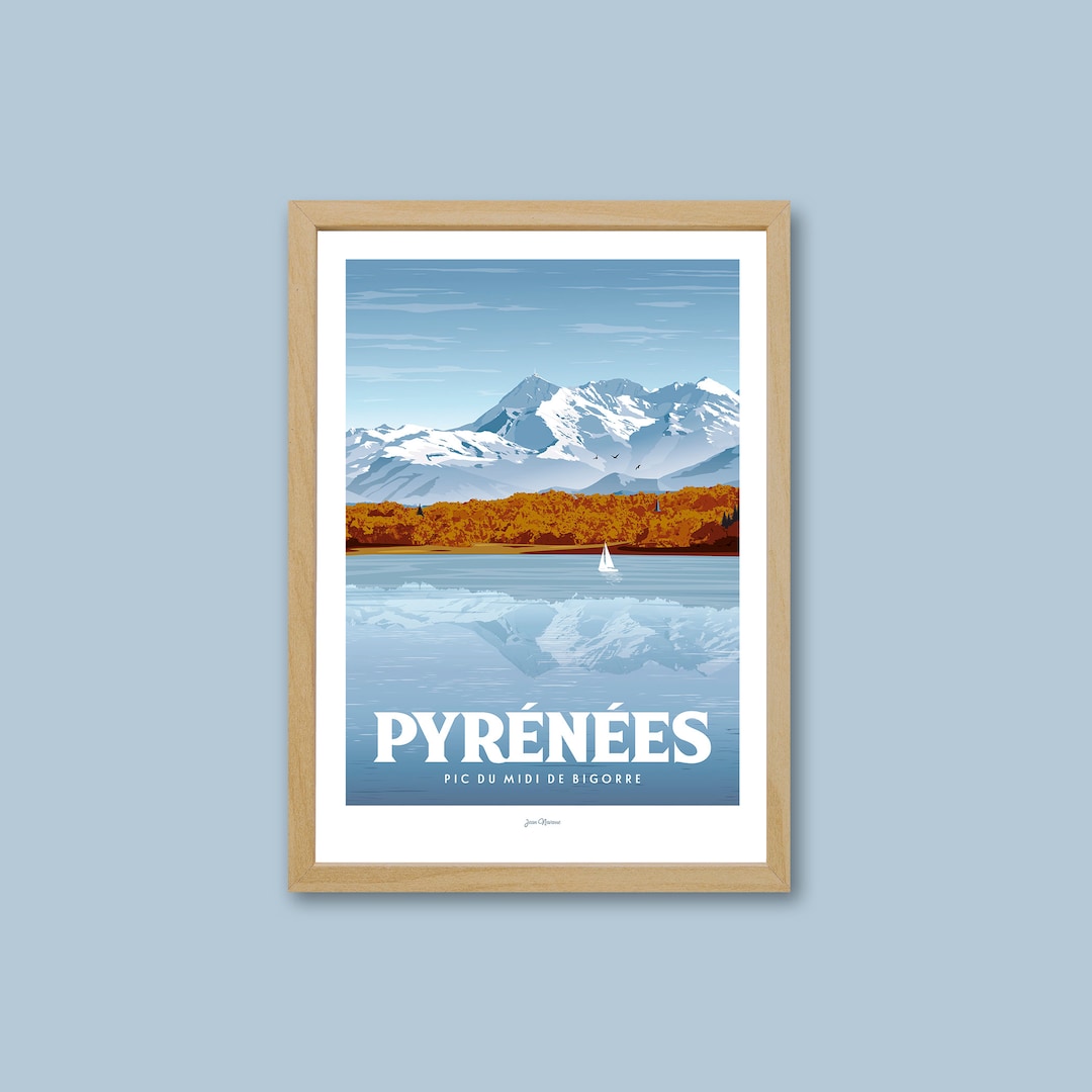 Pyrenees Poster Pic Du Midi De Bigorre / Vintage Poster / Wall Art ...