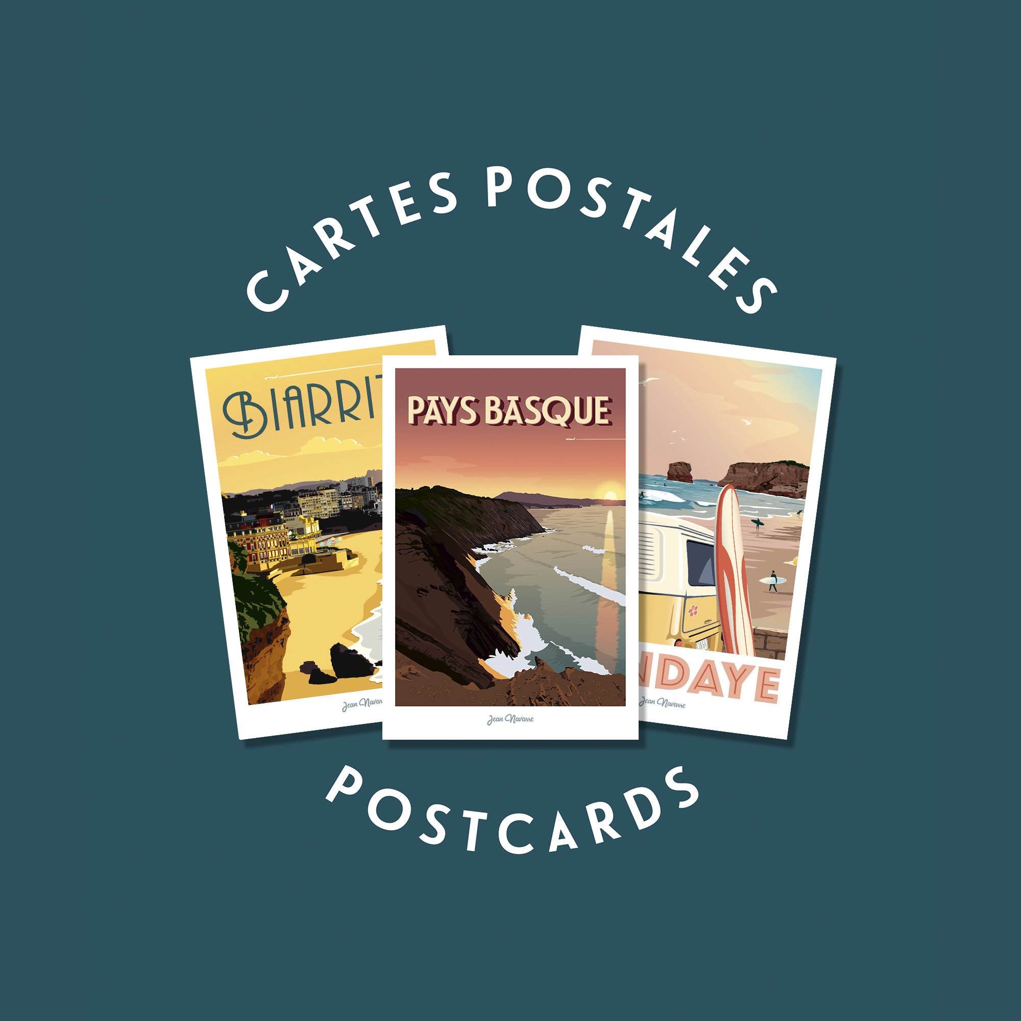 Cartes Postales Pays basque / France / Espagne / Collection - Etsy France