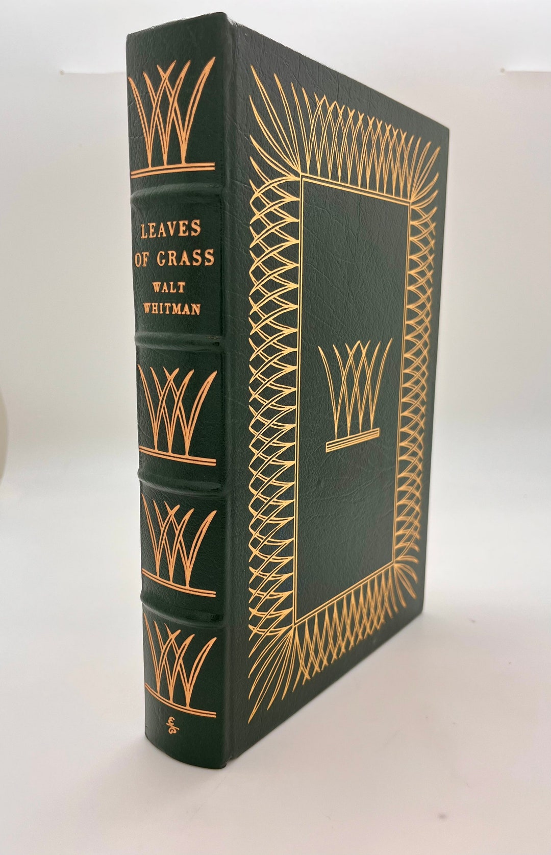 Vintage Leather Leaves of Grass by Walt Whitman, 1977, Vintage Gilded ...