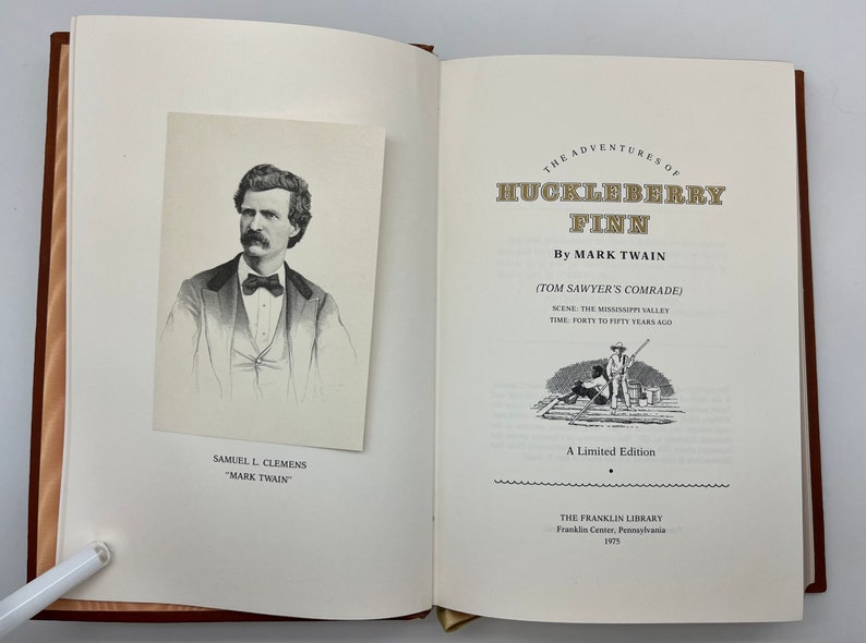 Vintage Leather Huckleberry Finn by Mark Twain Genuine Gilded - Etsy