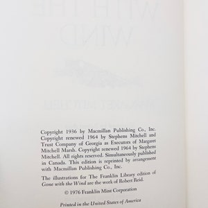 Leather Gone With the Wind by Margaret Mitchell, 1976, Vintage Gilded ...