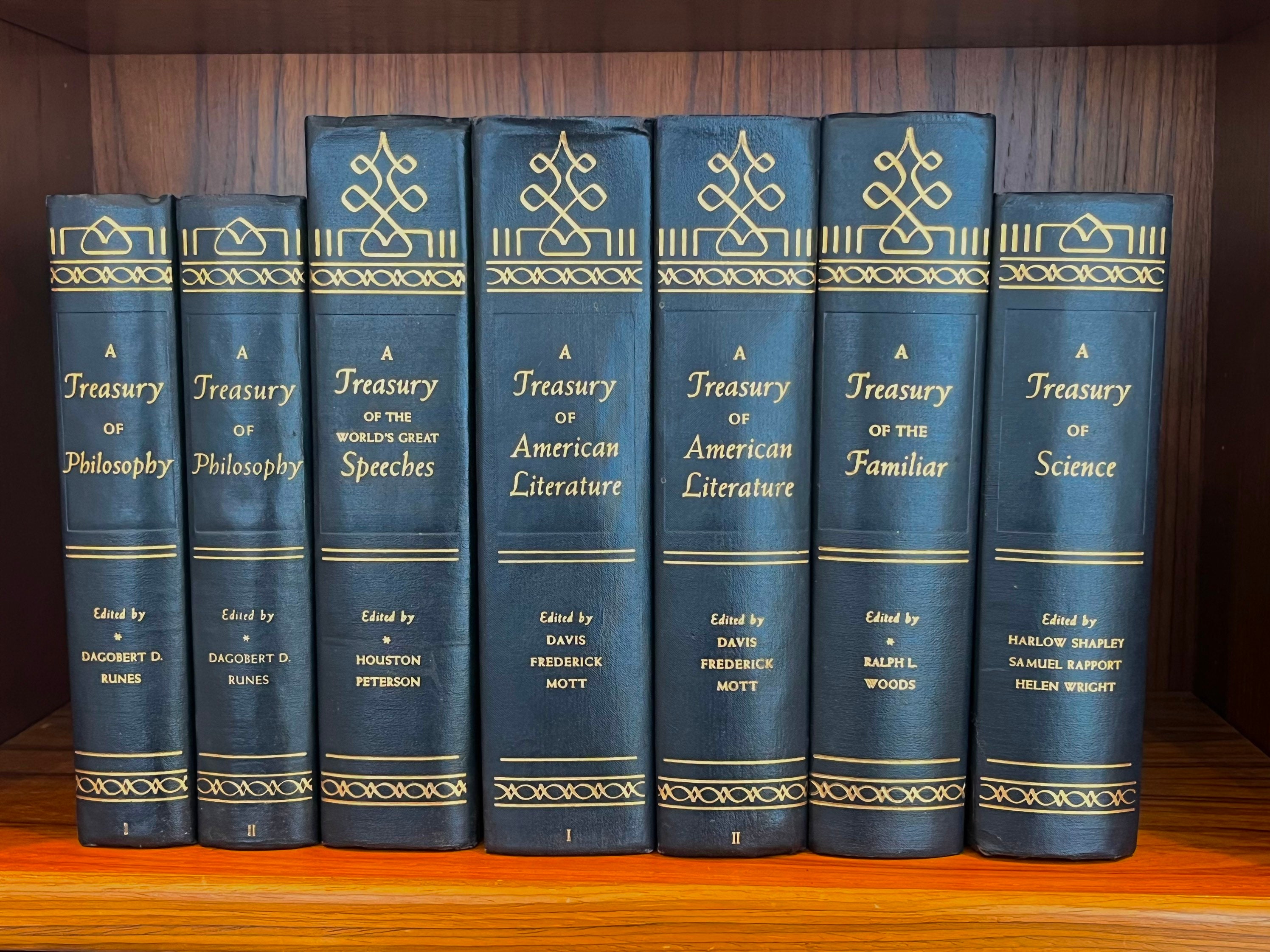 1950s Vintage Treasury Blue Book Set From Grolier, Philosophy, Speeches ...