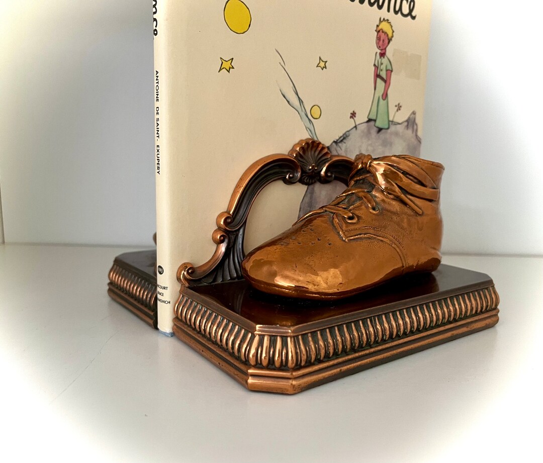 Vintage Bronze Baby Shoe Bookends - Etsy