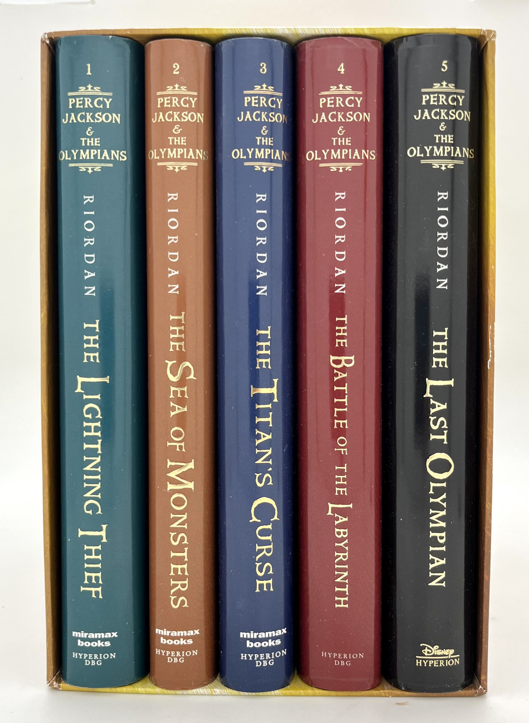 First Edition Percy Jackson & the Olympians, Hardcover 5 Vol Boxed Set ...
