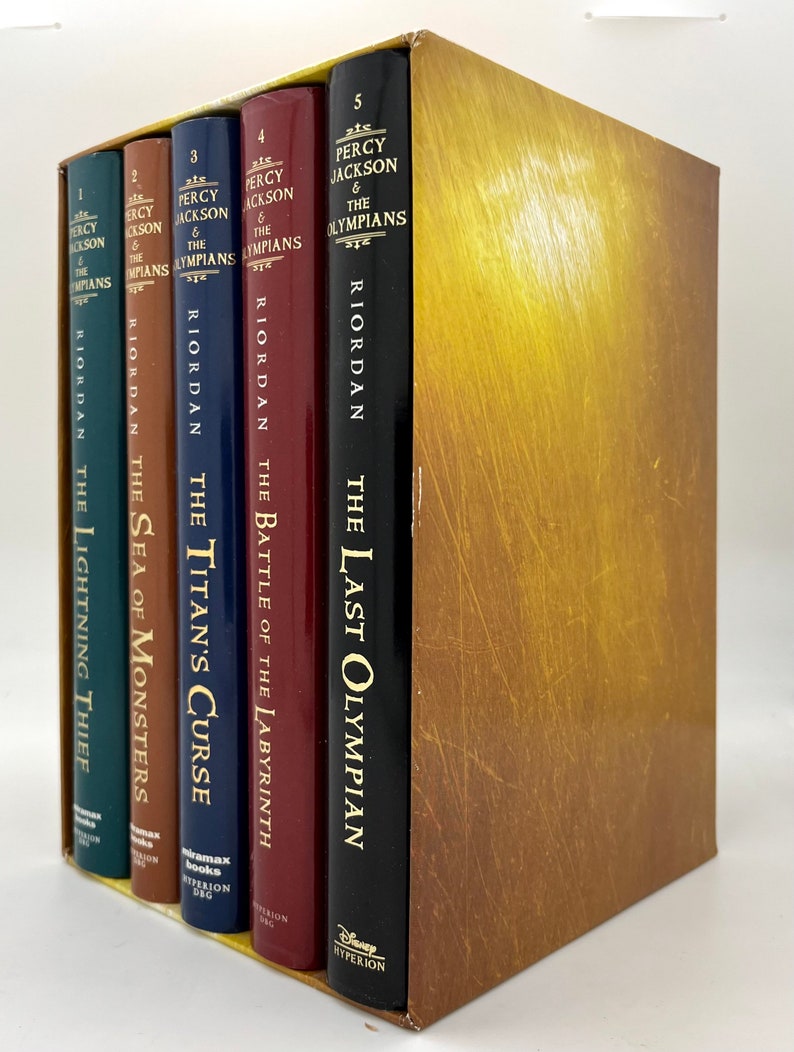 First Edition Percy Jackson & the Olympians, Hardcover 5 Vol Boxed Set ...