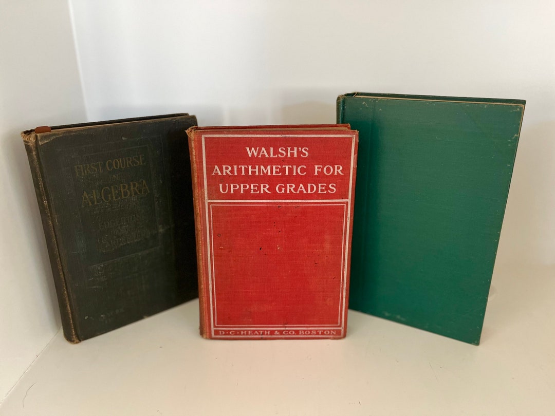 Antique Mathematics and Arithmetic Book Set of 3, 1900s-1930s - Etsy