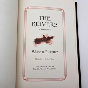 Leather the Reivers by William Faulkner, 1983, Vintage Gilded Full ...
