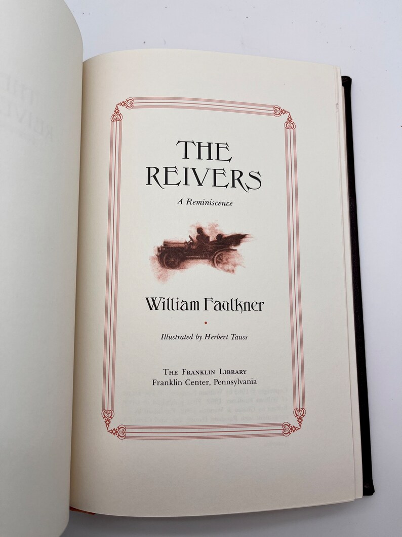 Leather the Reivers by William Faulkner, 1983, Vintage Gilded Full ...