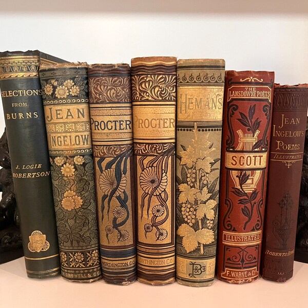 Antique Book Set - Etsy