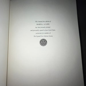 Signed Limited First Edition Vintage Franklin Library - Marya: A Life ...
