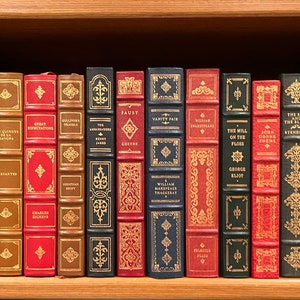 Leather Gilded Classic Books, (1979-1984) Vintage Quarter Leather ...