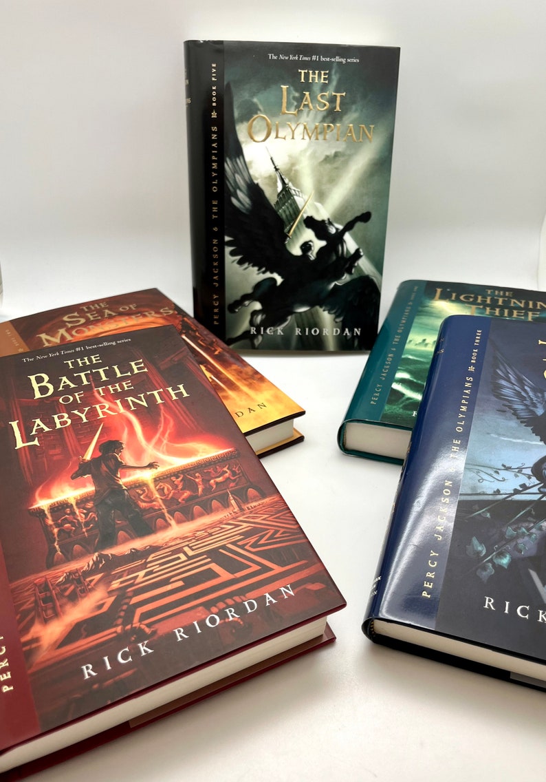 First Edition Percy Jackson & the Olympians, Hardcover 5 Vol Boxed Set ...