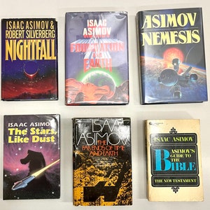 Vintage Isaac Asimov of 6 Books, (5 Hardcover With Dust Jackets / 2 Are ...
