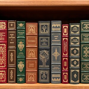 Leather Gilded Classic Books, (1979-1984) Vintage Quarter Leather ...