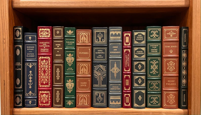 Leather Gilded Classic Books 1979-1984 Vintage Quarter - Etsy