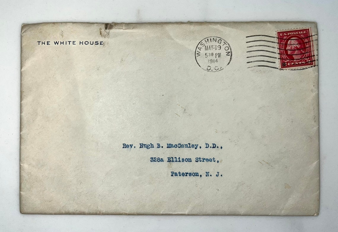 Typed and Signed Woodrow Wilson Letter on White House - Etsy