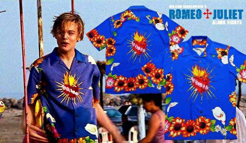 Romeo and Juliet Hawaiian Shirt Heart (original Genuine 100%) Leonardo ...