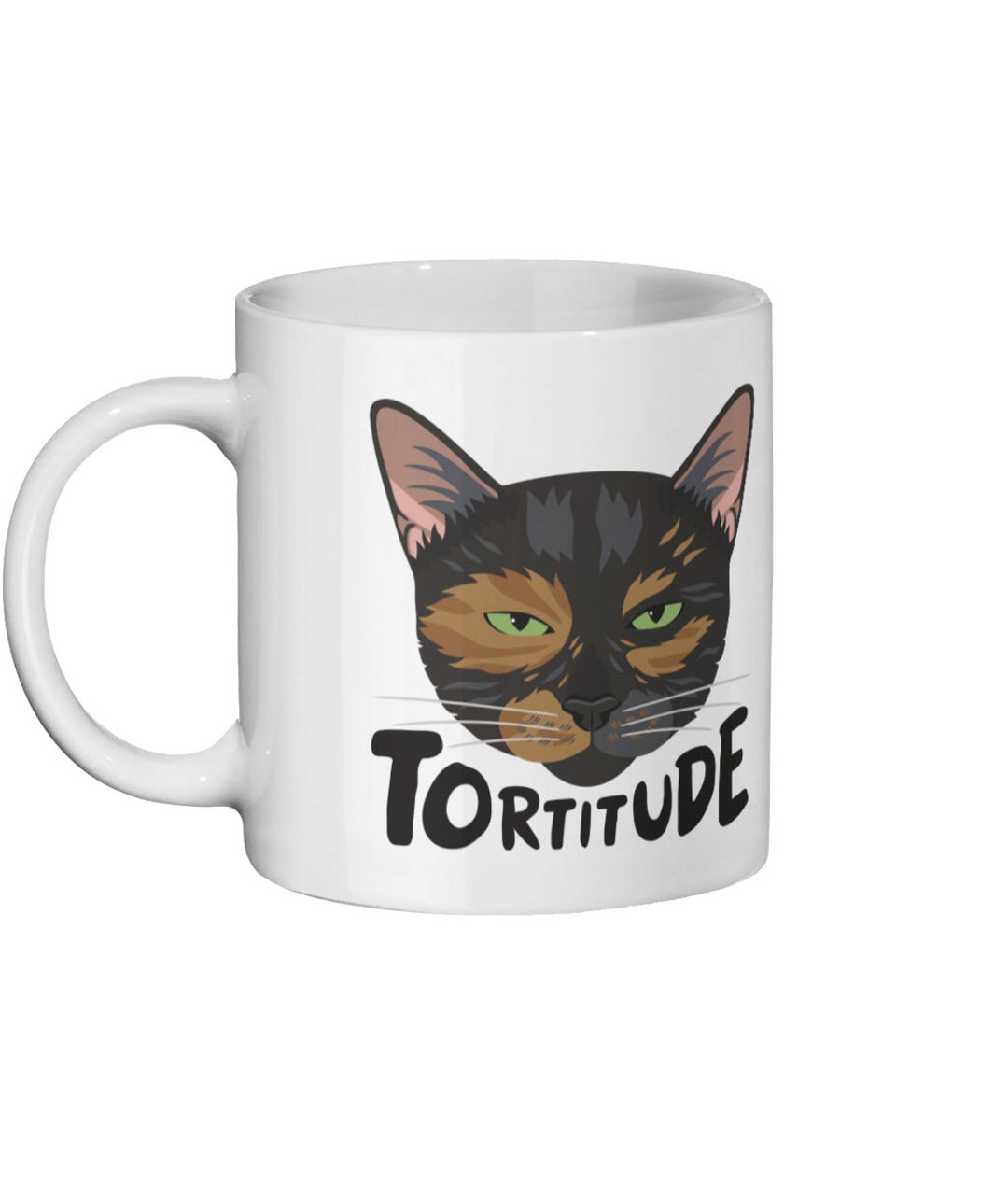 Tortoiseshell Cat Ceramic Mug - Tortitude - Etsy
