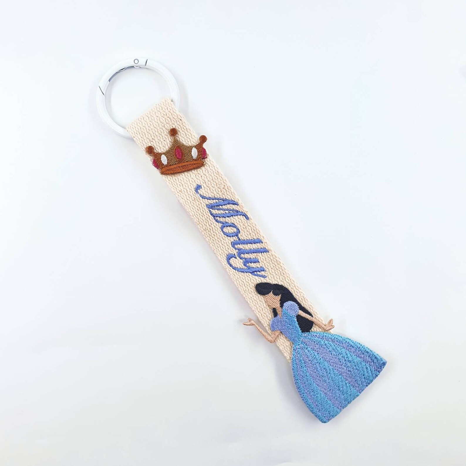 Light Blue Princess Embroidery Name Tag - Etsy