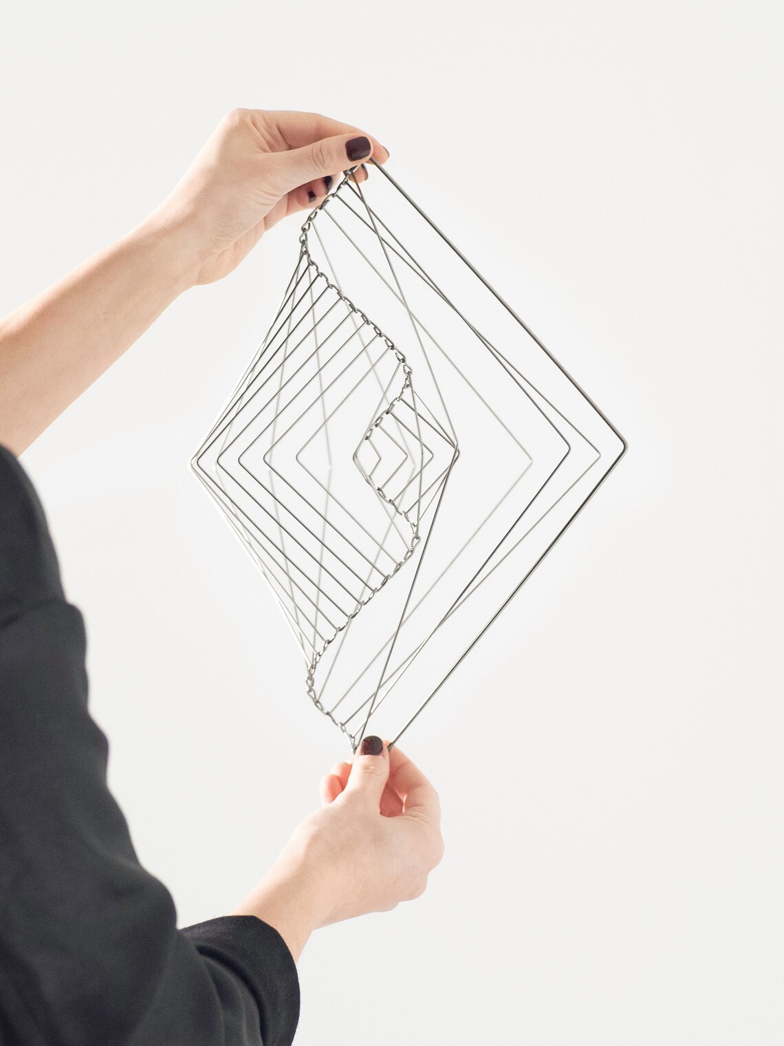 Square Wave Metallic Silver World Renowned Artist Ivan - Etsy