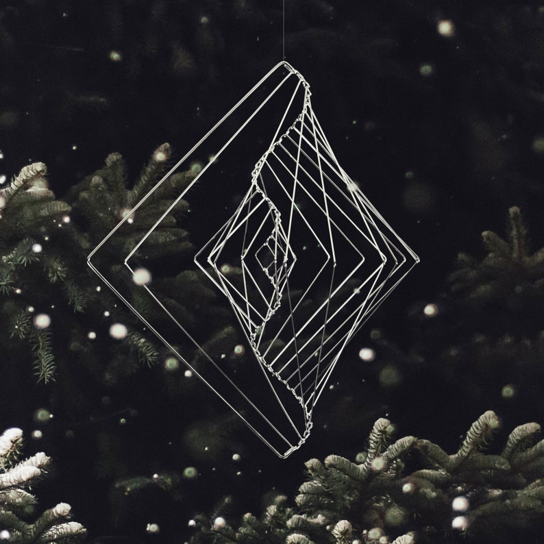 Square Wave, Metallic Silver World Renowned Artist Ivan Black Handmade ...