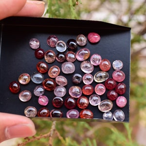 10 Pieces Shades of Burmese Spinel Smooth Tumble Cab Stone Natural ...