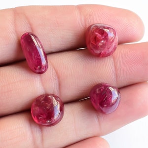 Vibrant Burmese Red Spinel Smooth Uneven Tumble Cabochon Pinkish Red ...