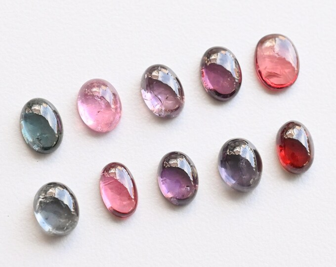 Burmese Multi Spinel Oval Smooth Cabochon Natural Gemstone | Spinel for ...