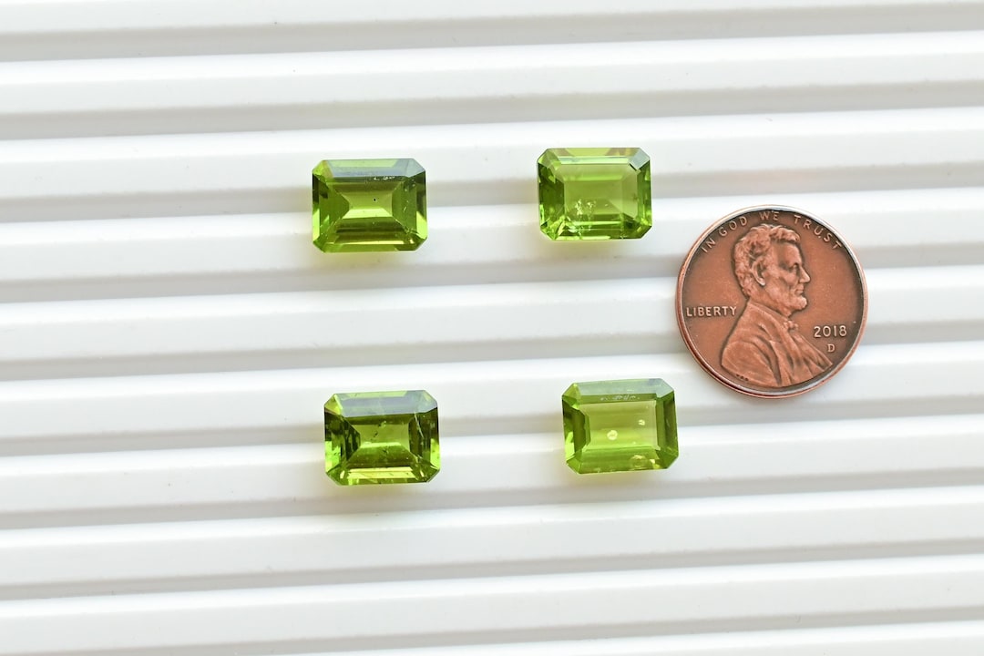 Peridot Octagon Step Cut Stone Faceted Natural Loose Gemstone | Peridot ...