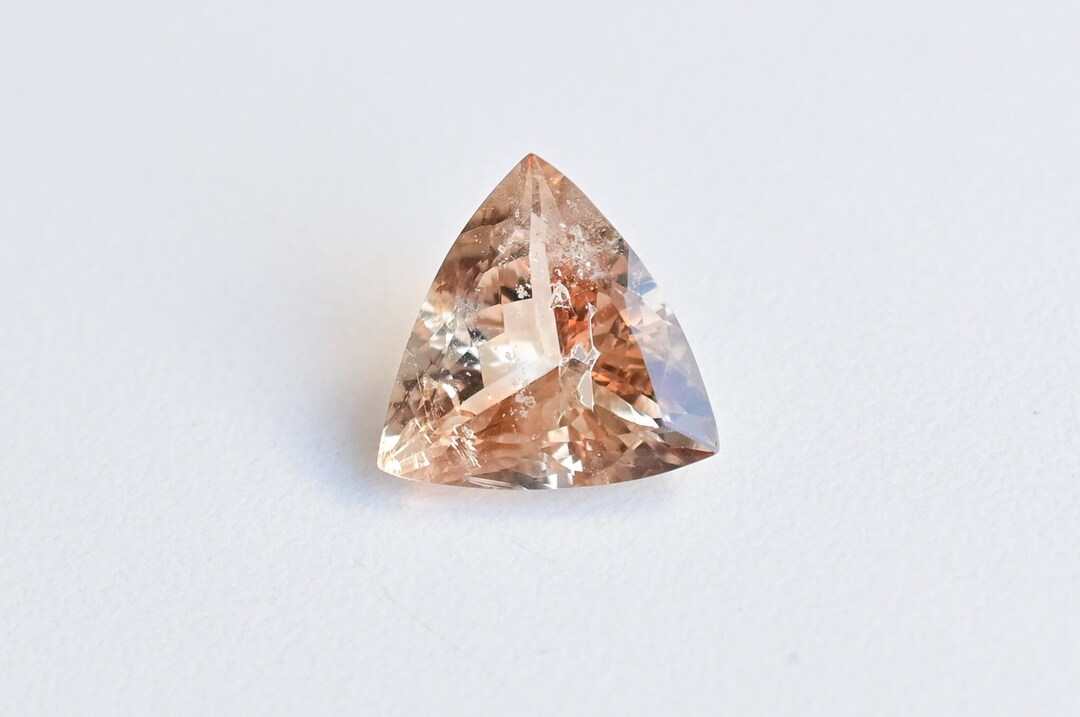Imperial Topaz Triangle Cut Stone Faceted Natural Gemstone | 16x16x8.5 ...