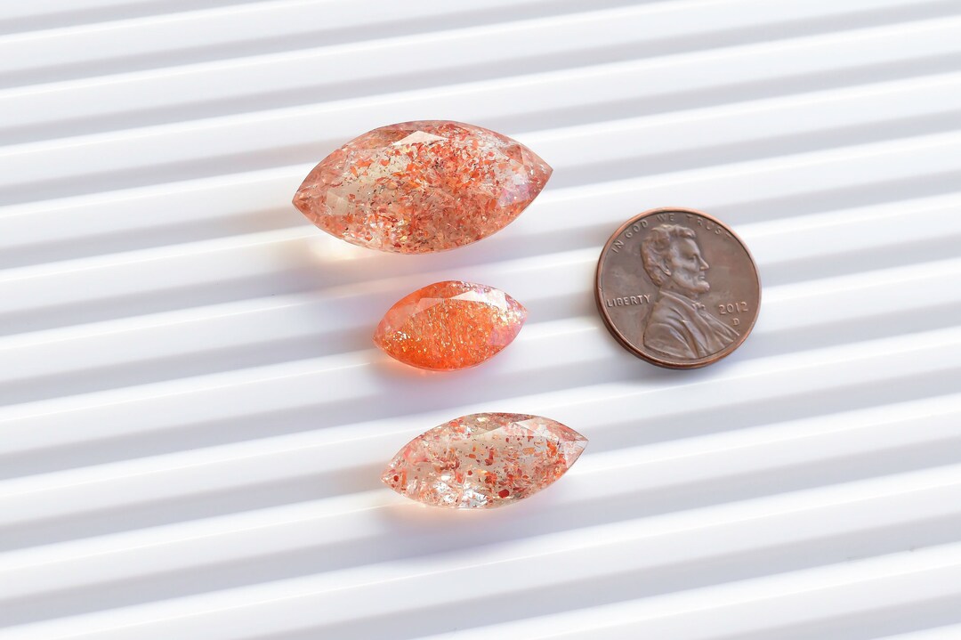 Natural Bright Sunstone Faceted Cut Stone for Jewelry Making Marquise ...