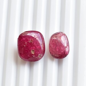 Burma Red Spinel Smooth Uneven Cab Stone | Natural Loose Gemstone ...