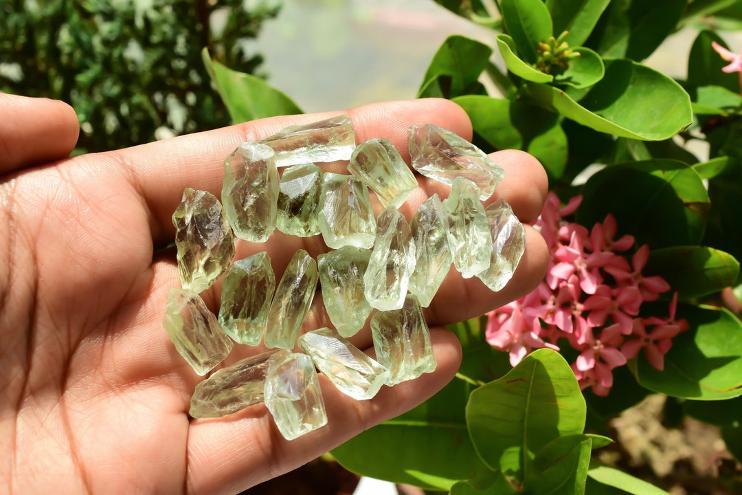Natural Green Amethyst Raw Good Color & Transparency | Quality Rare ...