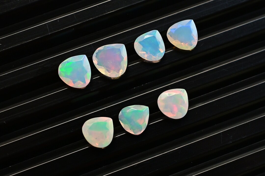 Ethiopian Opal Heart Cut Stone Natural Gemstone | High Quality & High ...
