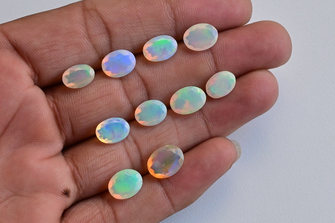 Ethiopian Opal Oval Cut Stone Natural Gemstone | High Quality & High ...
