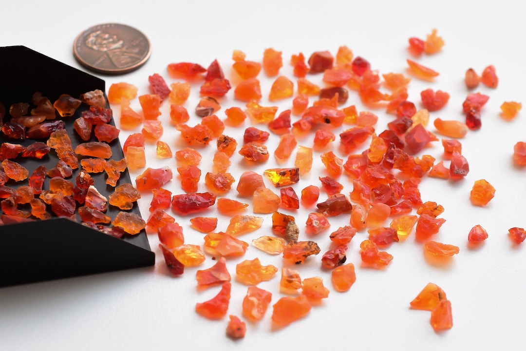 Mexican Fire Opal Loose Rough 25 Carat | Natural Gemstones Raw for ...