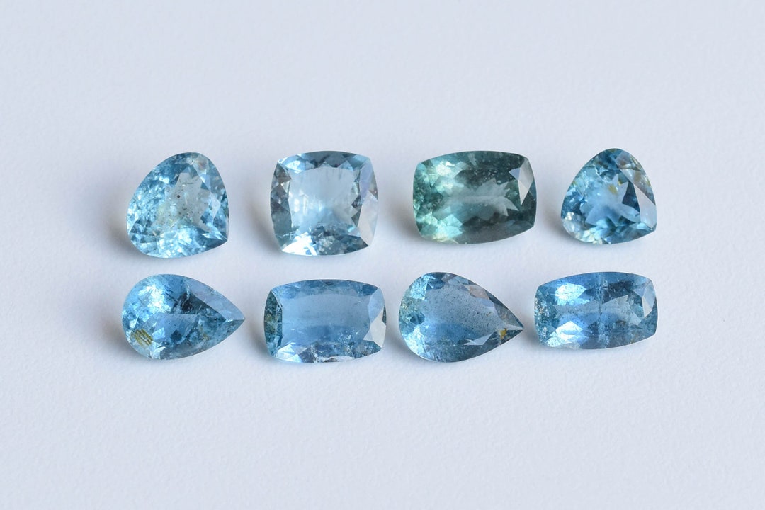 Aquamarine Mix Cut Stone Faceted Natural Gemstone | High Quality ...