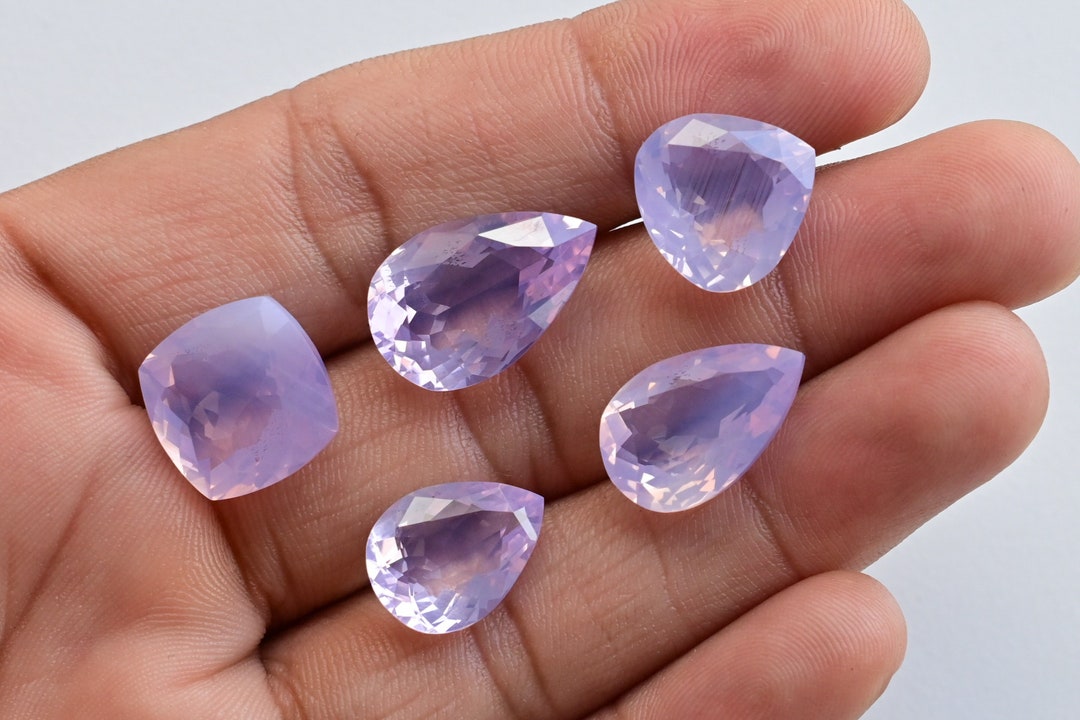 Lavender Quartz Mix Cut Stone Faceted Natural Gemstone | Lavender ...