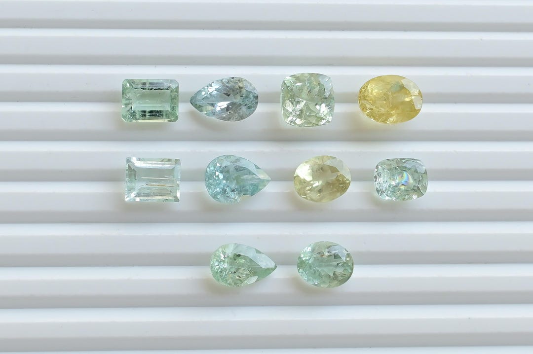 10 Pieces Mix Beryl Mix Cut Stone Faceted Natural Loose Gemstone Lot ...
