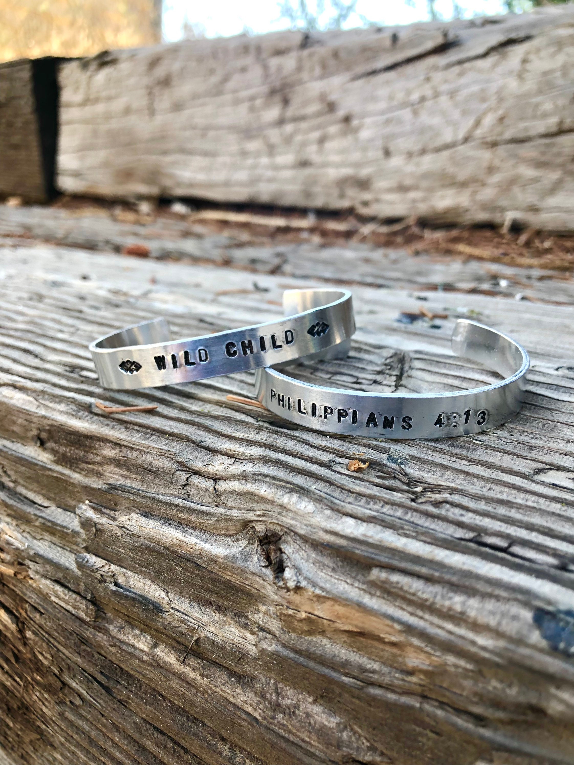 Philippians 4:13 Cuff Bracelet - Etsy